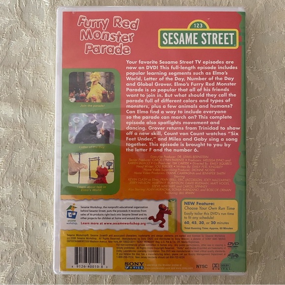 Sesame Street | Media | Sesame Street Furry Red Monster Parade Dvd ...